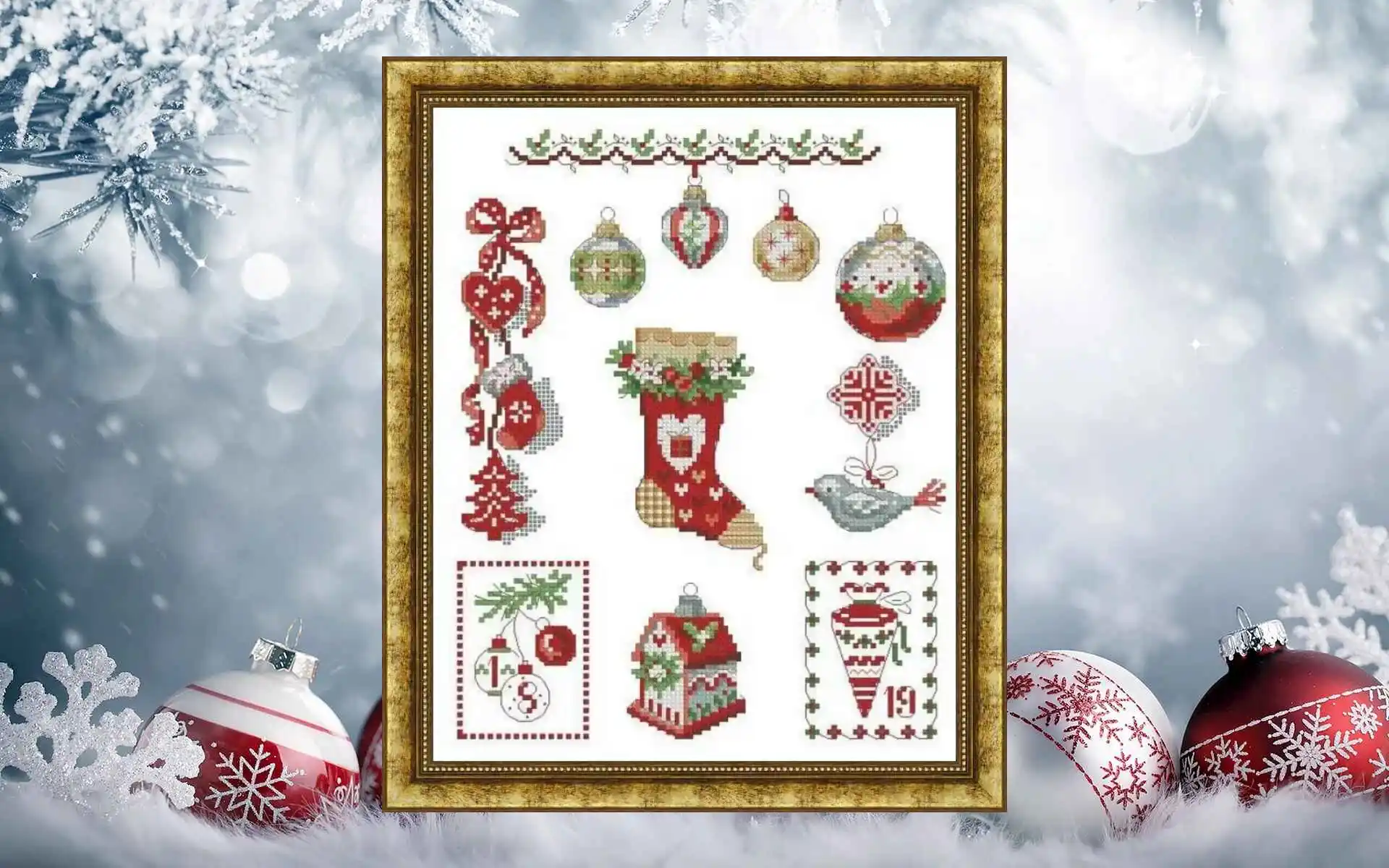 Christmas Ornaments Collection – Cross Stitch Pattern Set - DIY Education